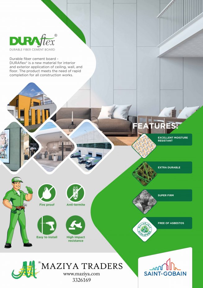 DURA FLEX – FIBER CEMENT BOARD – Maziya